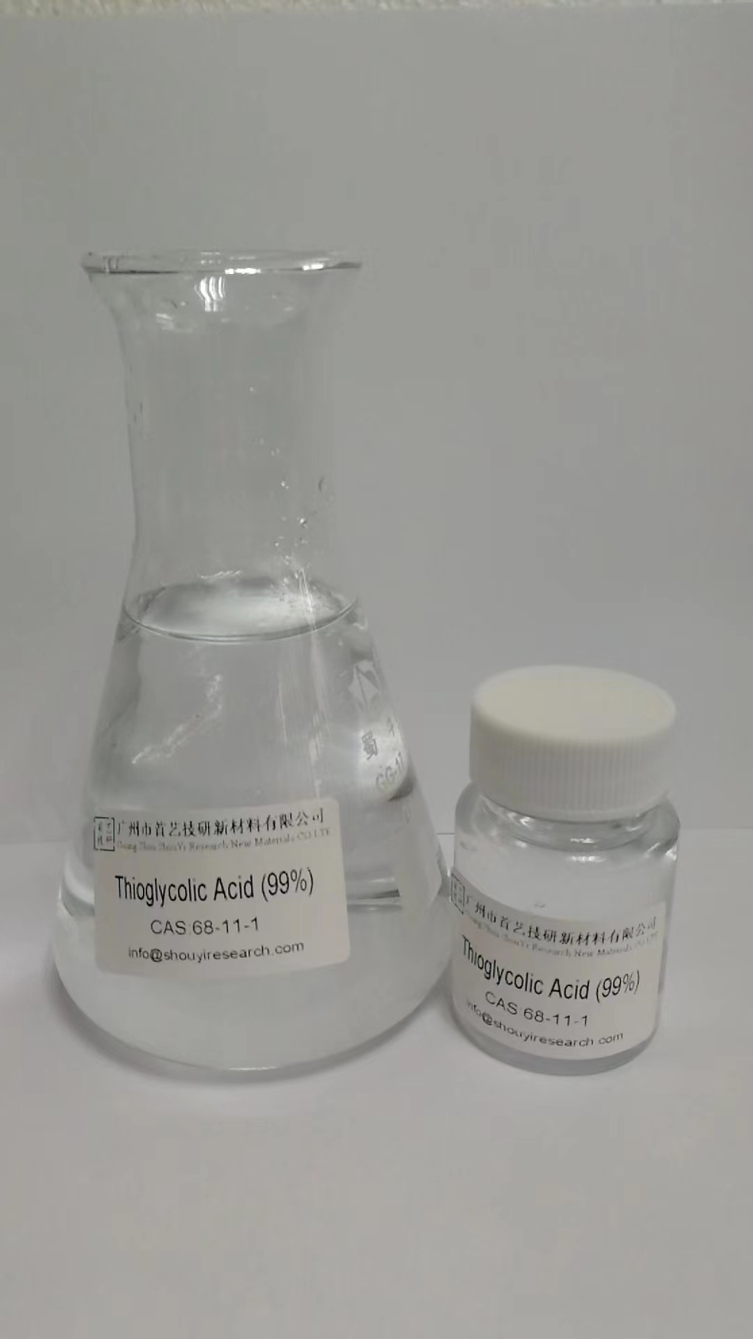 faint odor Thioglycolic Acid 99 Raw Chemical Materials TDS SDS